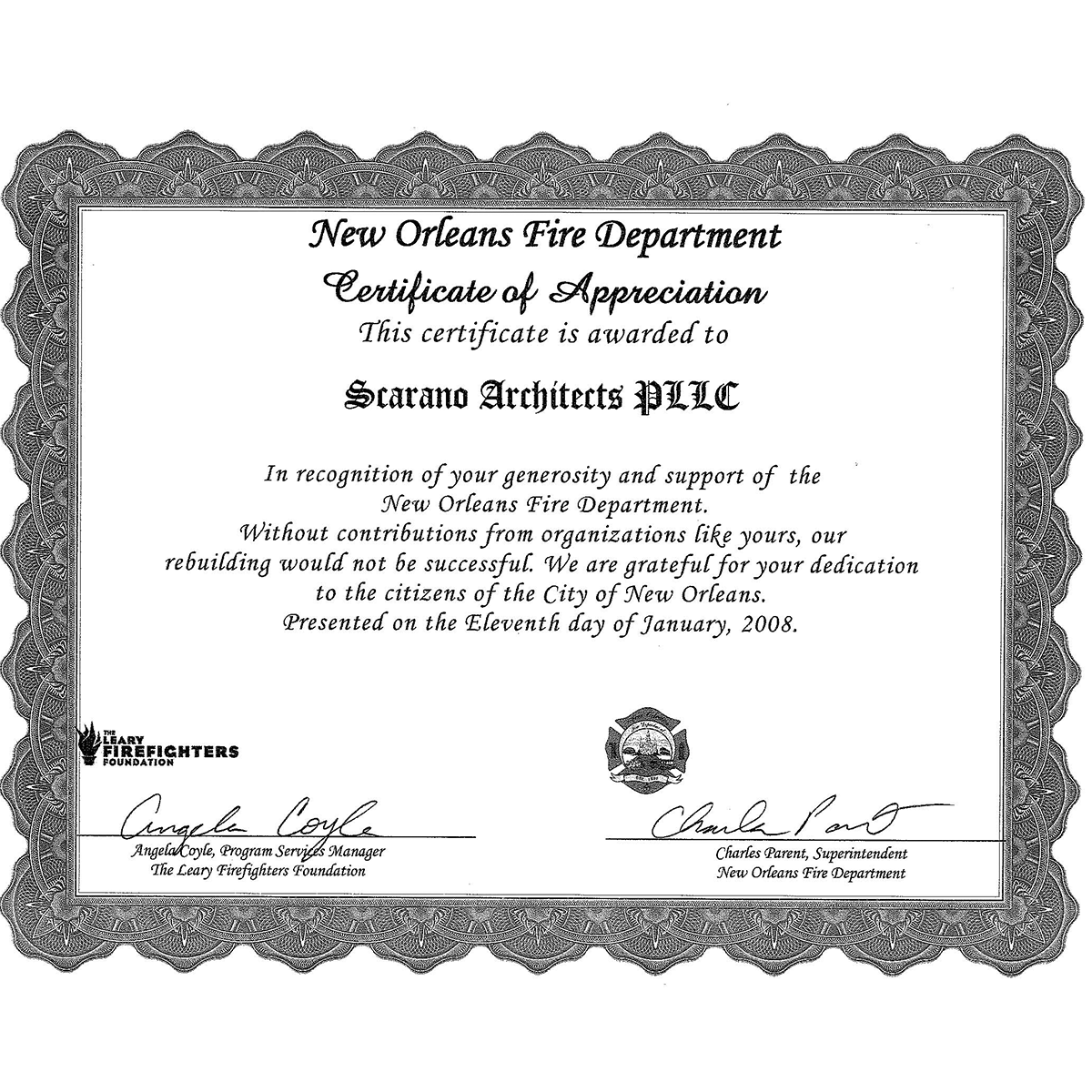 New Orleans Fire Department - Scarano Architect